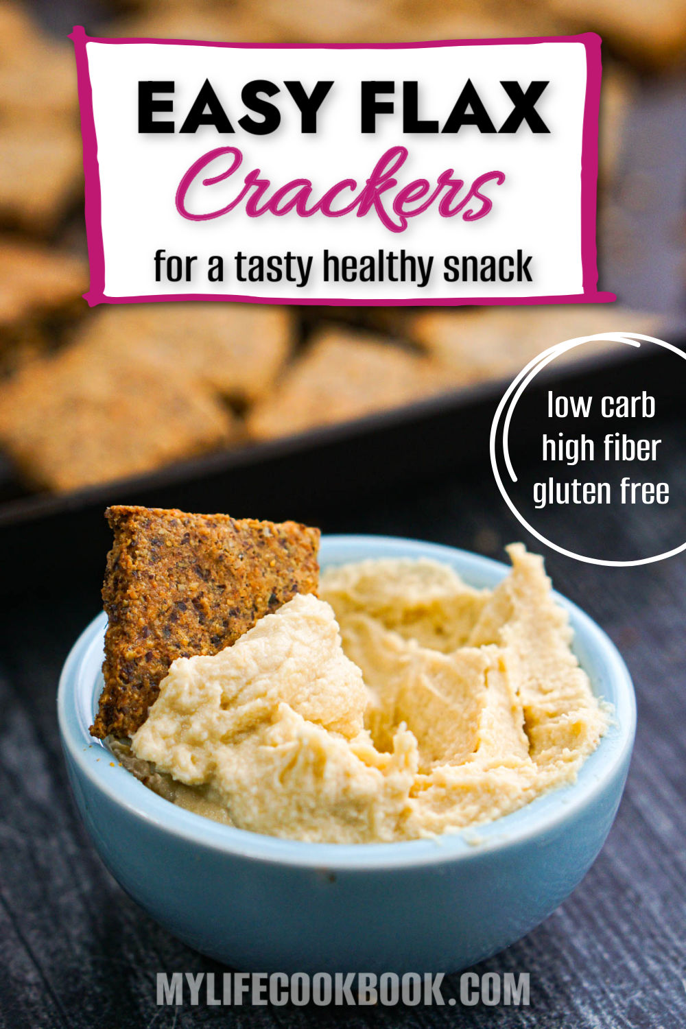 Low Carb Flax Crackers Recipe | tasty gluten free, high fiber snack
