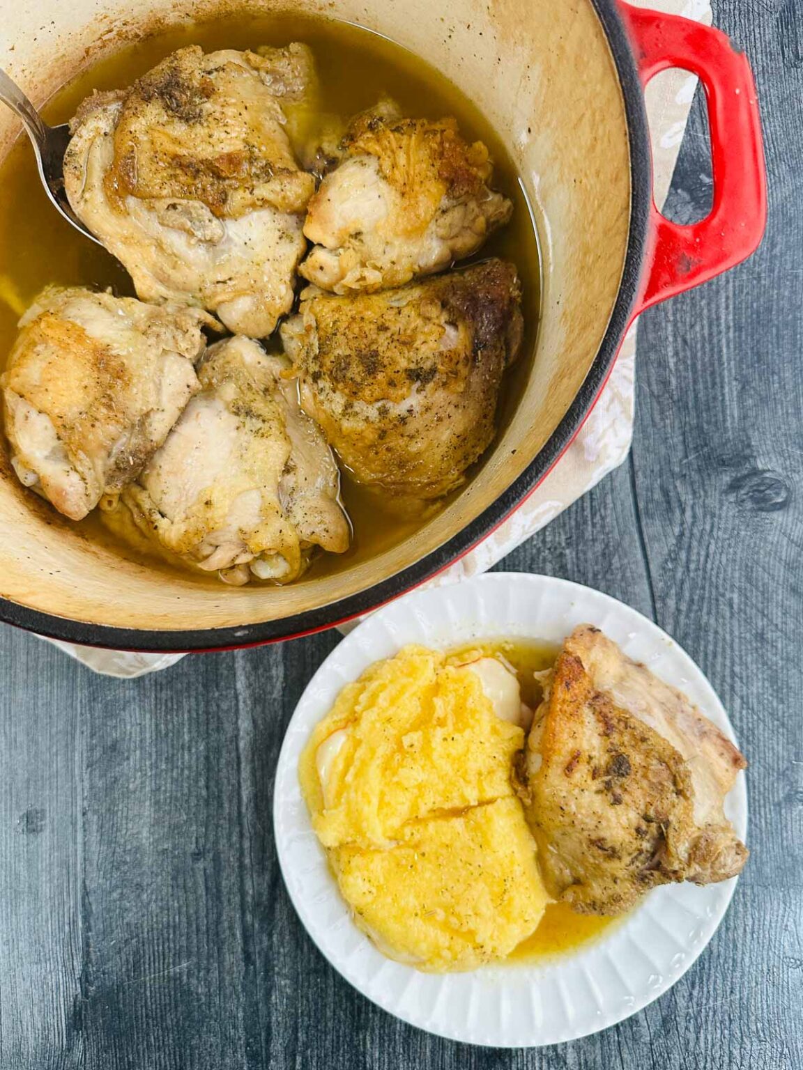 Easy Chicken and Polenta Recipe | a hearty and warming dinner!