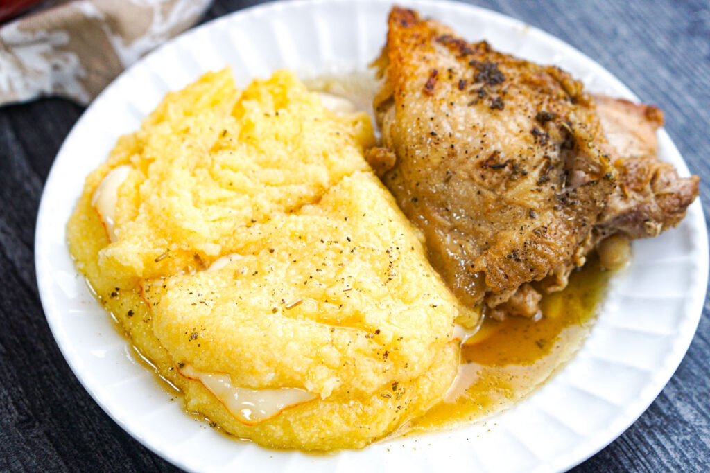 Easy Chicken and Polenta Recipe | a hearty and warming dinner!