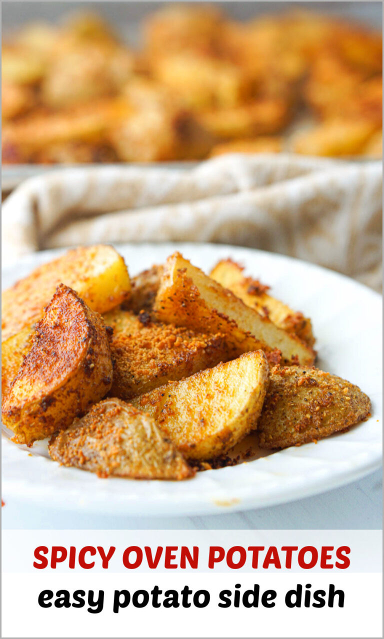 Spicy Roasted Potatoes Recipe - easy seasoned potatoes in the oven!