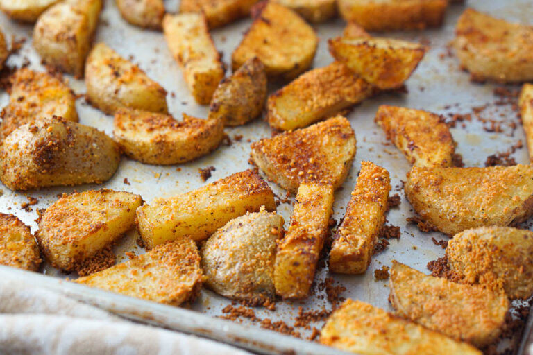 Spicy Roasted Potatoes Recipe - easy seasoned potatoes in the oven!