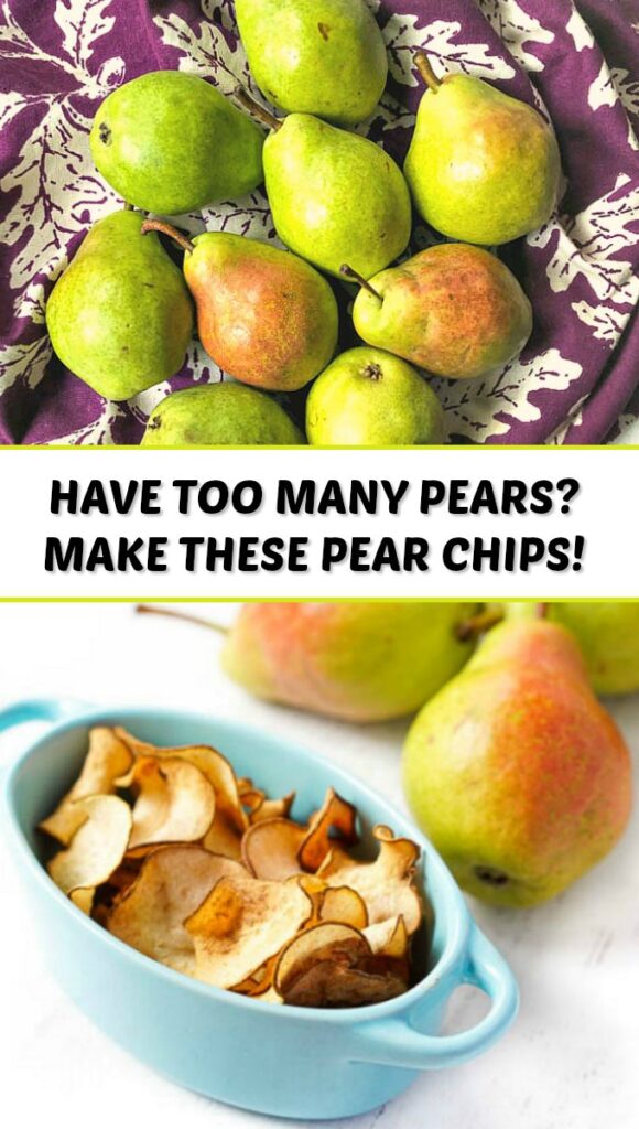 Pear Chips in the Oven (or Air Fryer) | easy & healthy snack recipe!