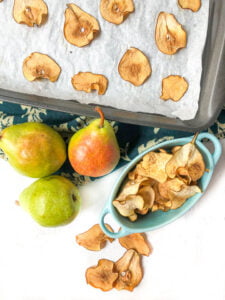 Pear Chips in the Oven (or Air Fryer) | easy & healthy snack recipe!