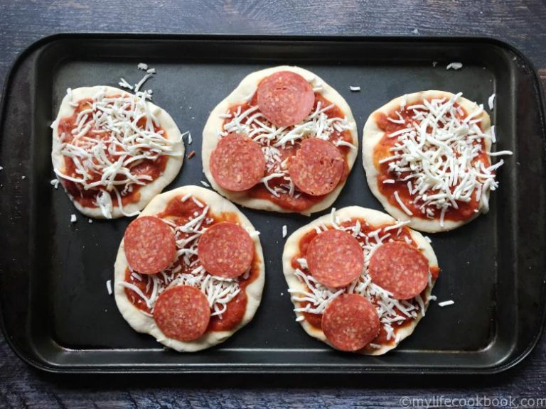 Frozen Mini Pizzas Using 2 Ingredient Dough | My Life Cookbook