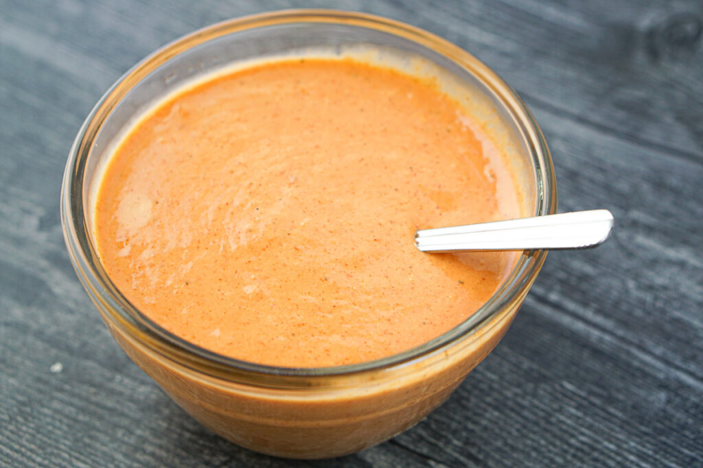 Keto Creamy French Dressing - easy homemade dressing in 5 minutes!