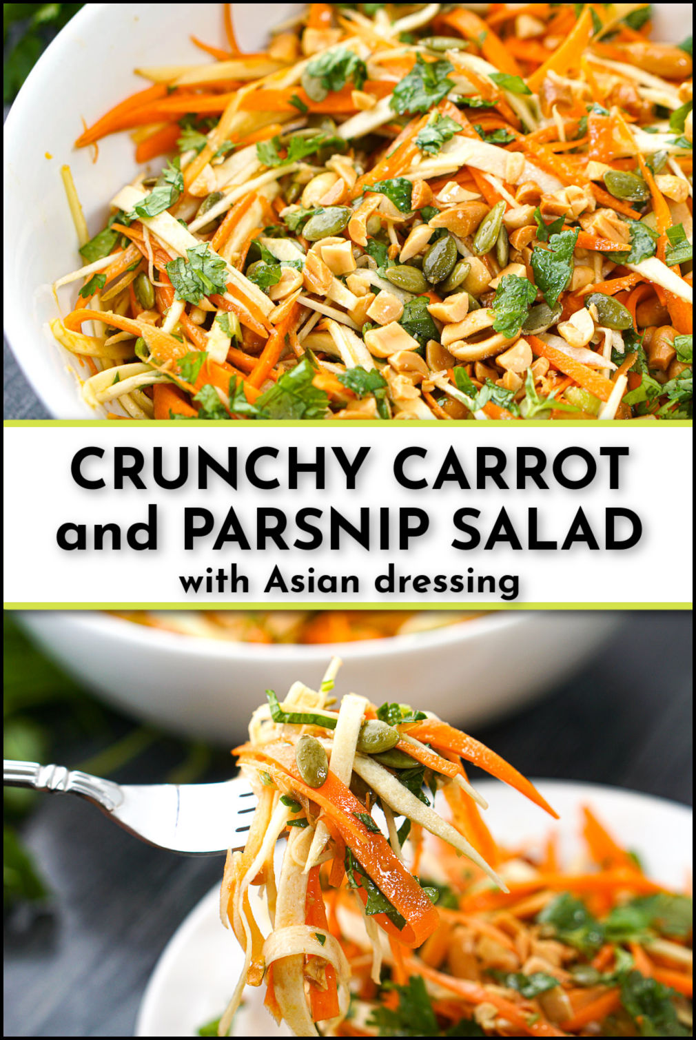 Asian Carrot Salad with Parsnips Recipe | 10 minutes to make!