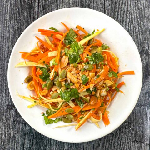 Asian Carrot Salad with Parsnips Recipe | 10 minutes to make!