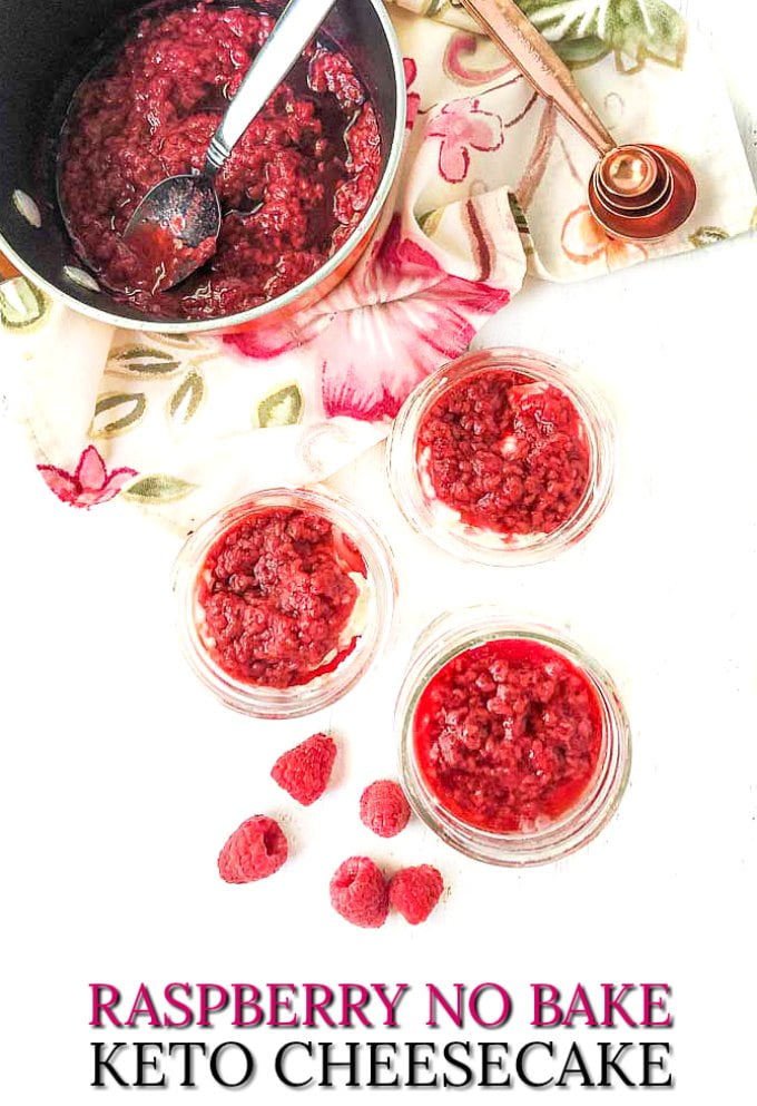 Raspberry No Bake Keto Cheesecake ( a low carb dessert)