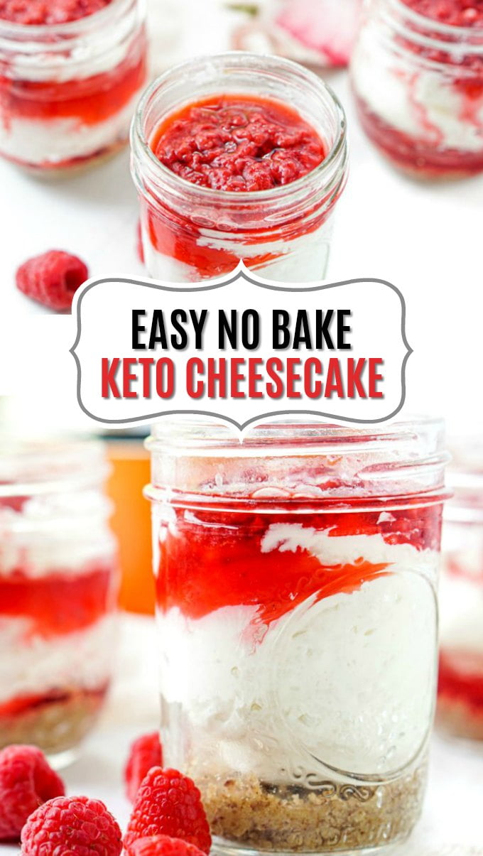 Raspberry No Bake Keto Cheesecake ( a low carb dessert)