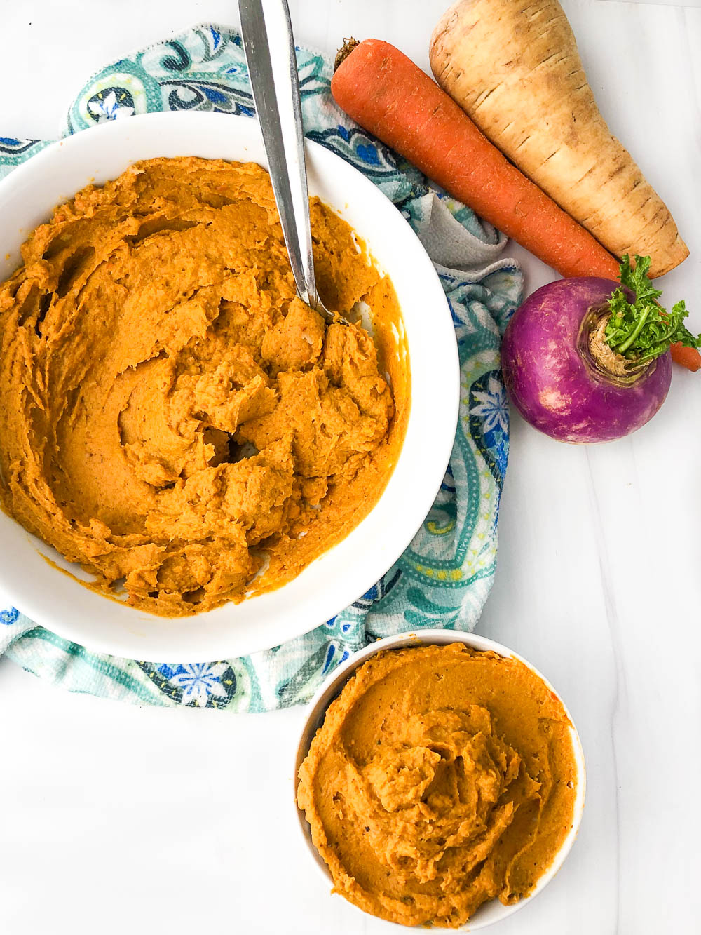 Roasted Root Vegetable Mash - an easy healthy side dish!