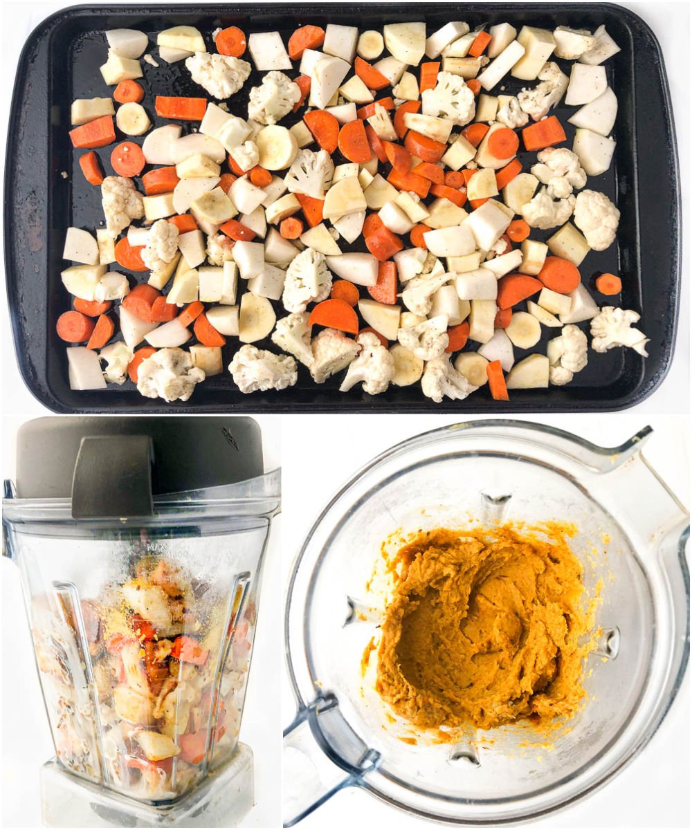 Roasted Root Vegetable Mash - an easy healthy side dish!