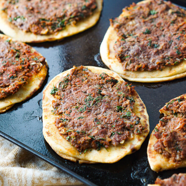 Easy Lebanese Meat Pies Recipe (or Pizza) - tasty dinner in 20 minutes!