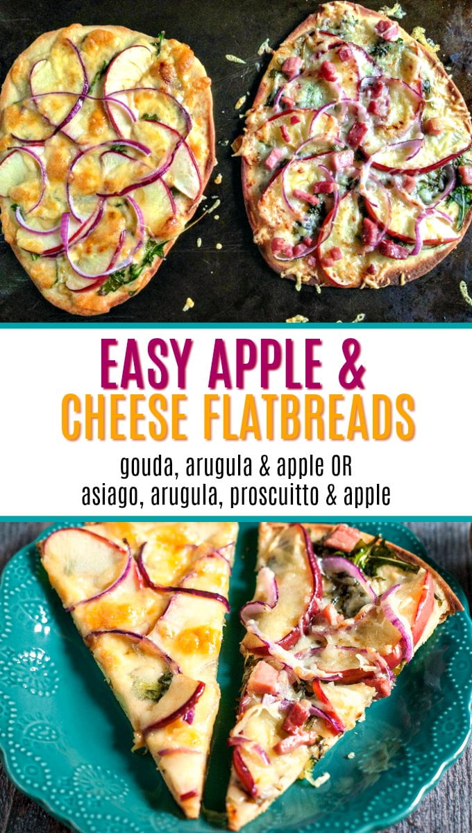Easy Apple & Cheese Flatbreads - for a quick dinner or Fall appetizer ...