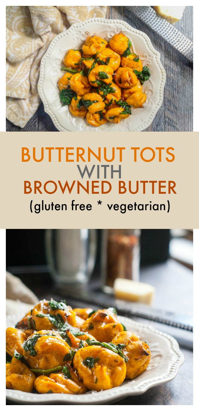 Butternut Tots With Browned Butter & Spinach