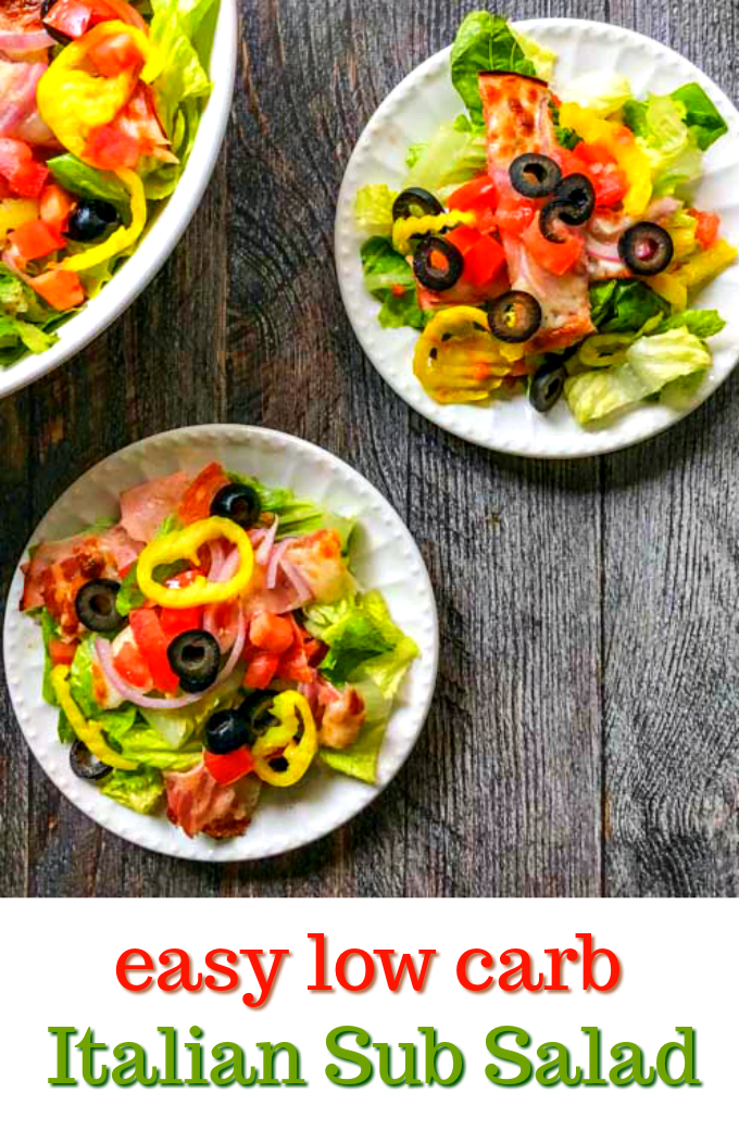 Italian Sub Salad | low carb deconstructed Italian sub sandwich!