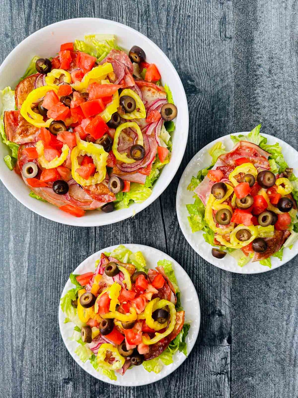 Italian Sub Salad | low carb deconstructed Italian sub sandwich!
