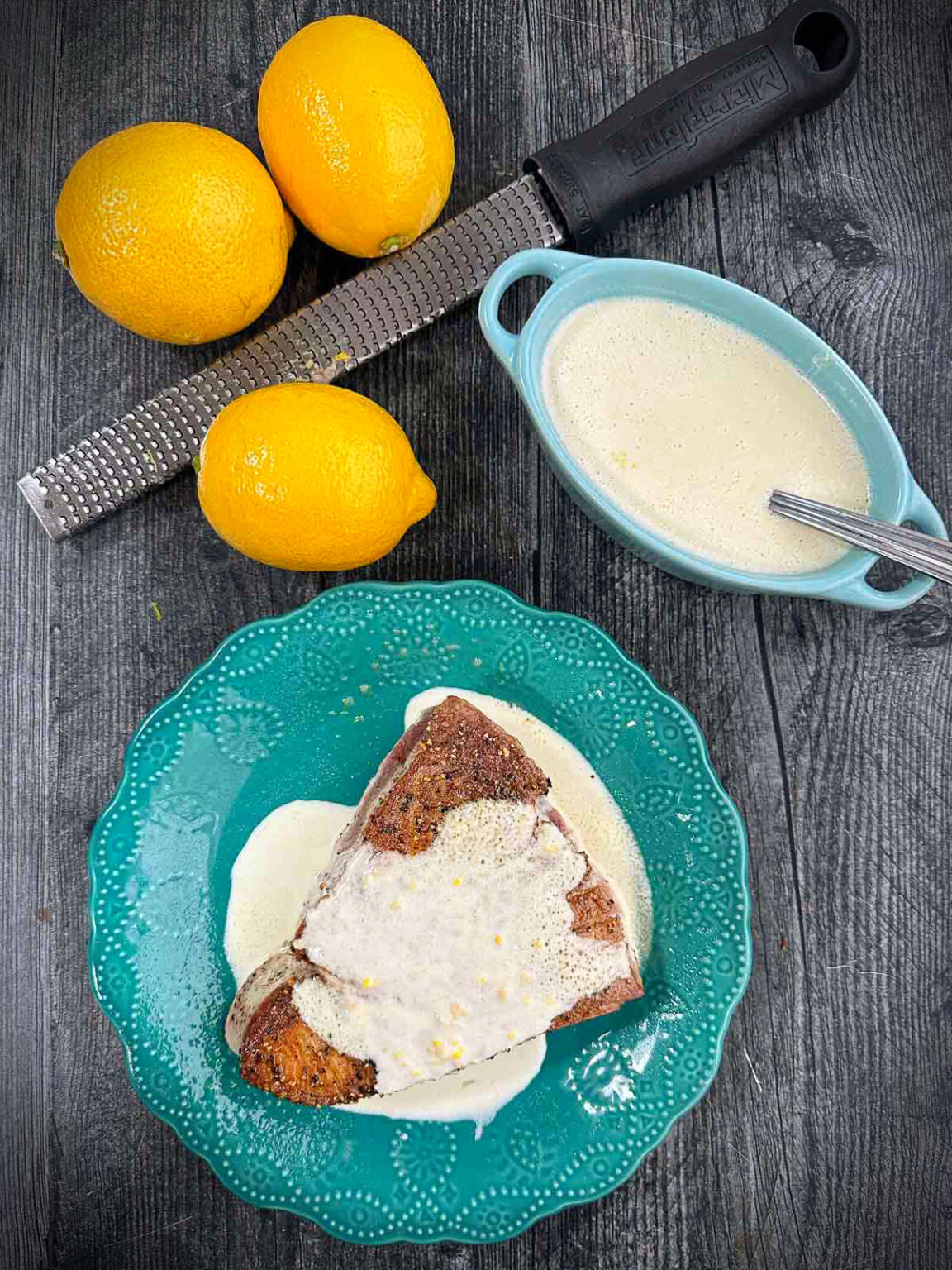 Lemon Dijon Sauce for Tuna Steaks in 15 minutes | low carb dinner