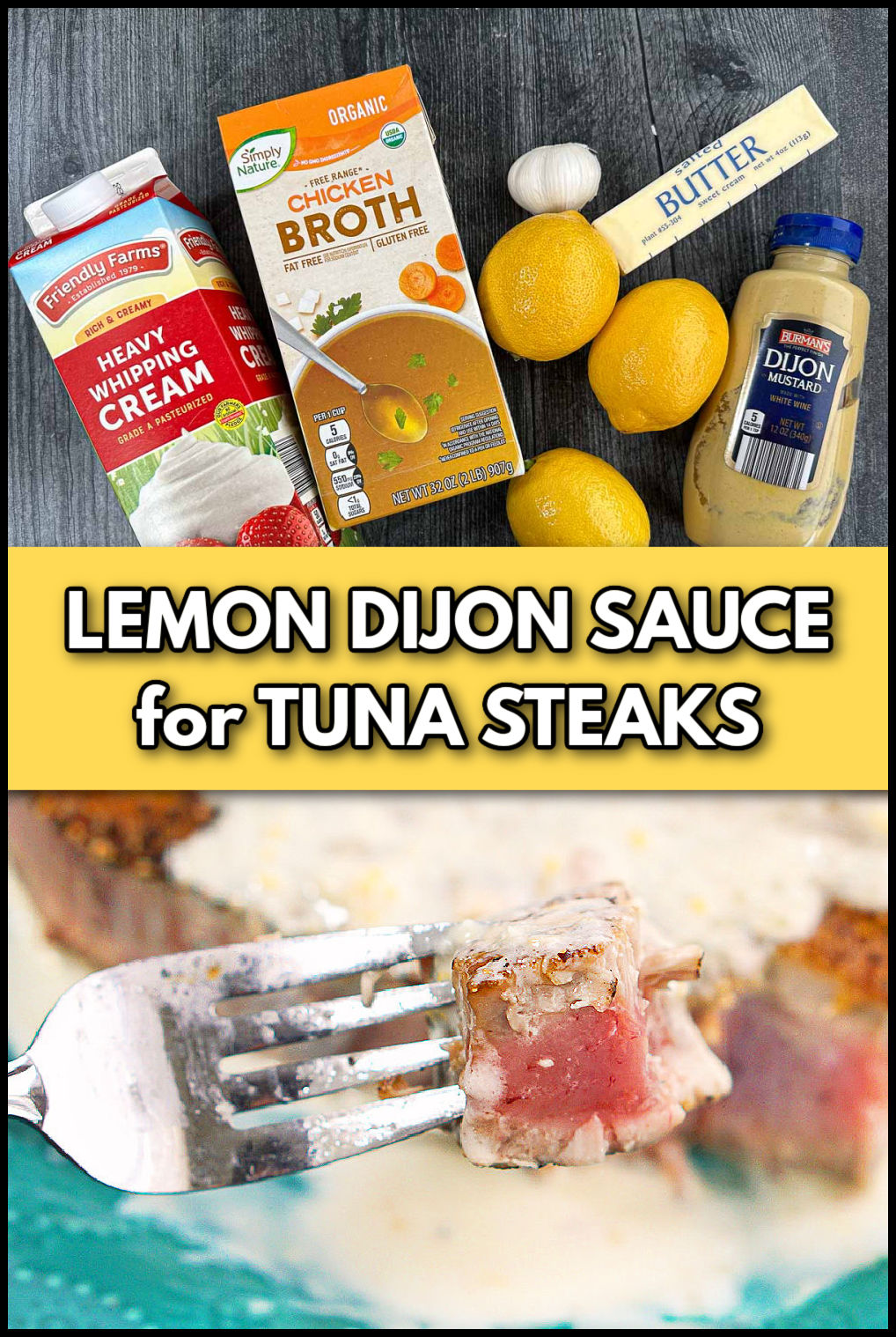 Lemon Dijon Sauce for Tuna Steaks in 15 minutes | low carb dinner