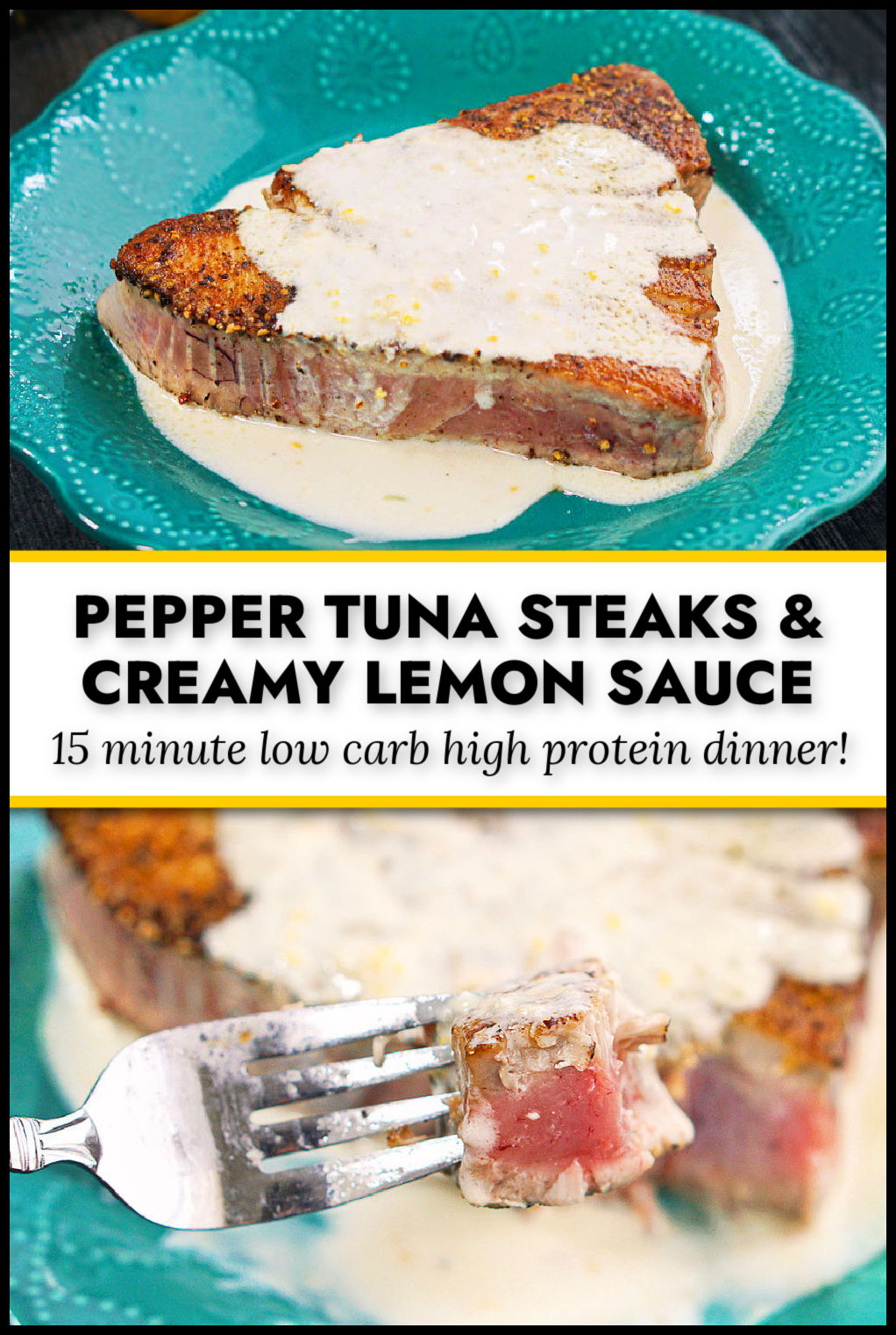 Lemon Dijon Sauce for Tuna Steaks in 15 minutes | low carb dinner