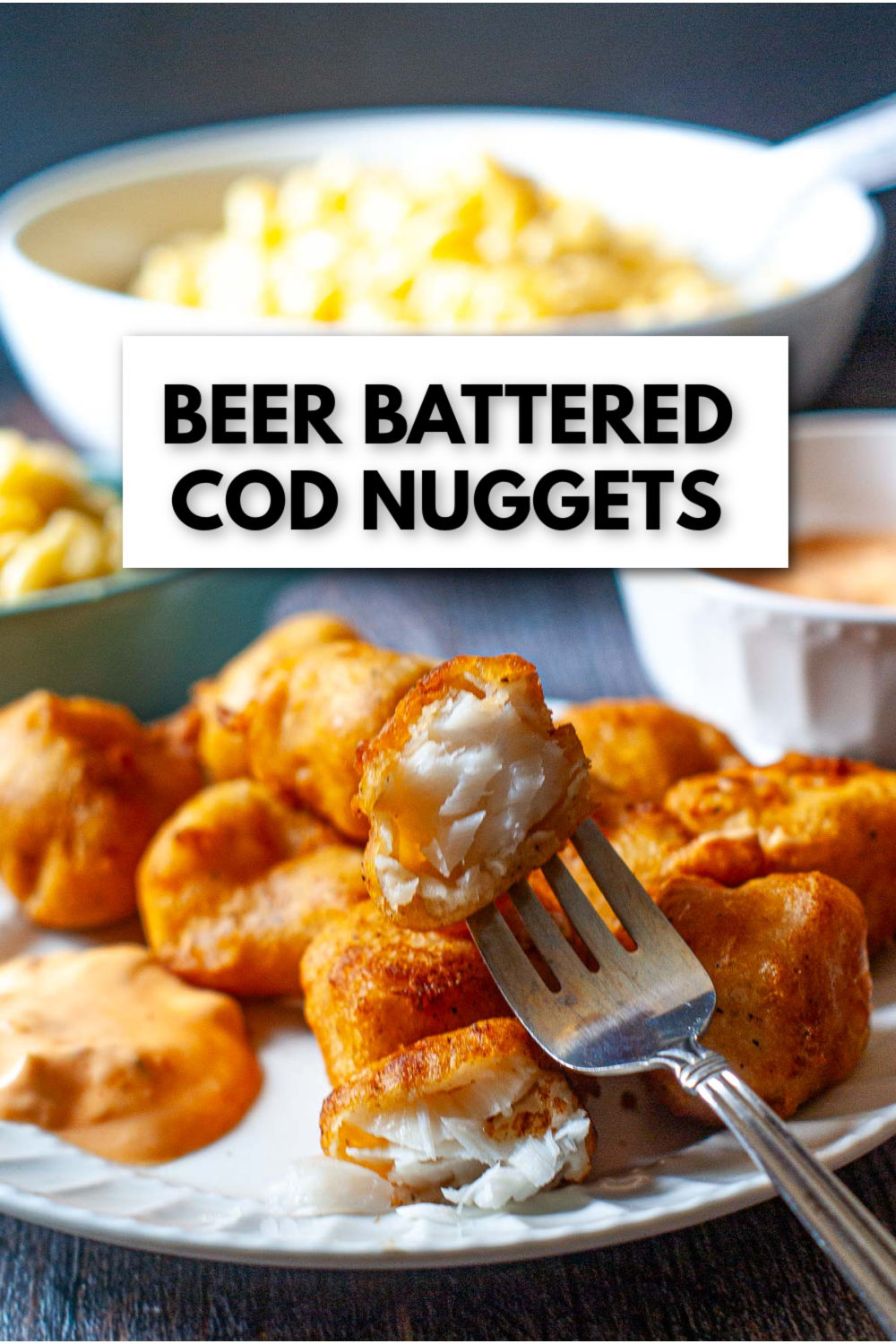Easy Beer Battered Cod Nuggets Recipe | & sriracha tartar sauce