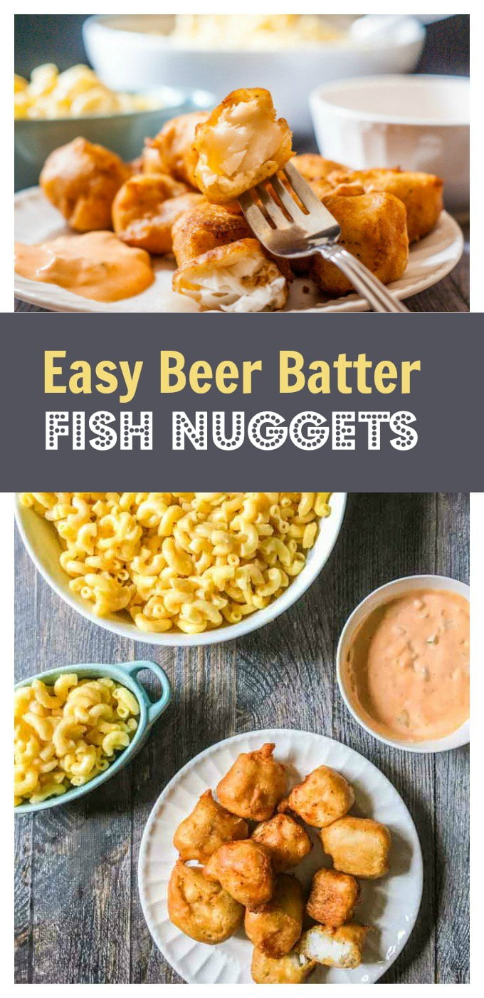Easy Beer Battered Fish Nuggets With Sriracha Tarter Sauce | My Life ...