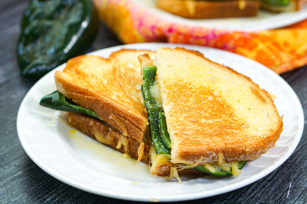 Apricot Poblano Grilled Cheese Sandwich