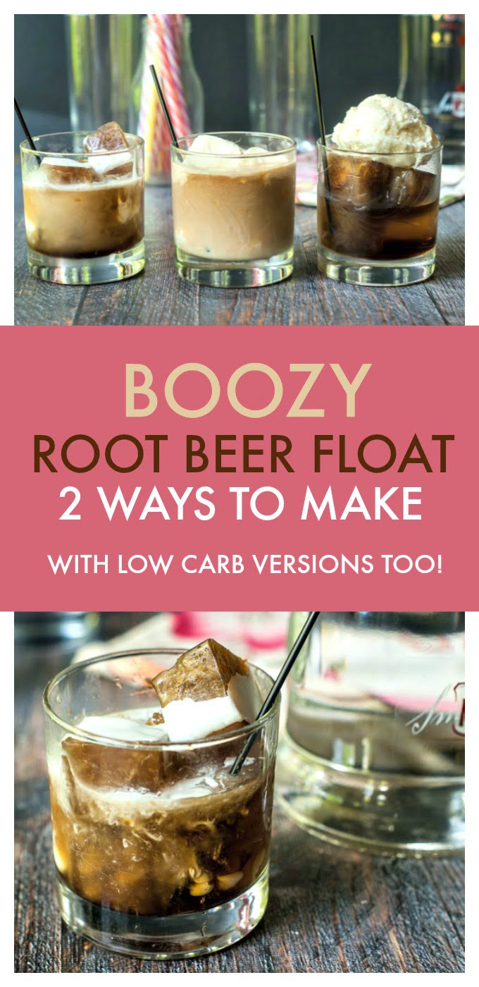 Boozy Root Beer Float 2 Ways (Low Carb Versions Too) | My Life Cookbook