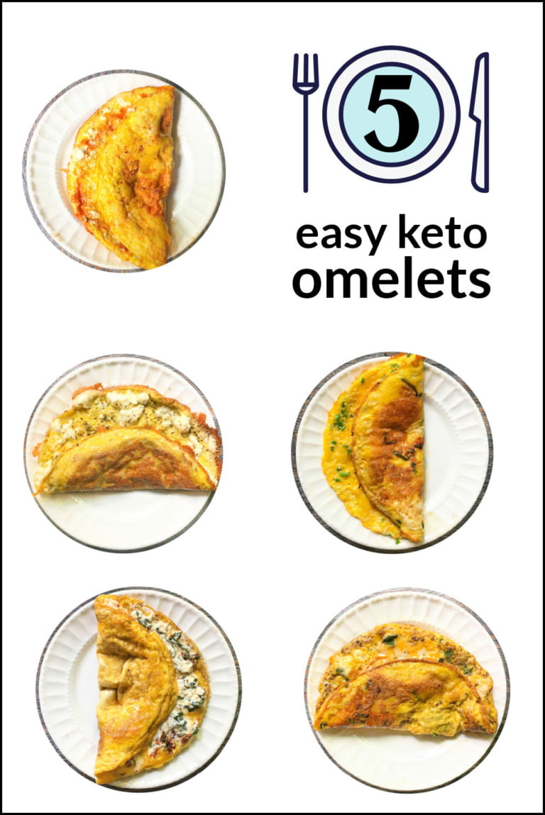 5 Easy Keto Omelet Recipes - easy low carb omelets for an egg fast!