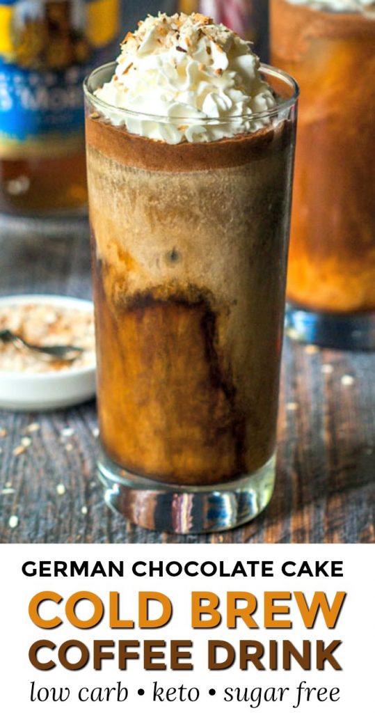 German Chocolate Cake Cold Brew Low Carb Coffee Drink