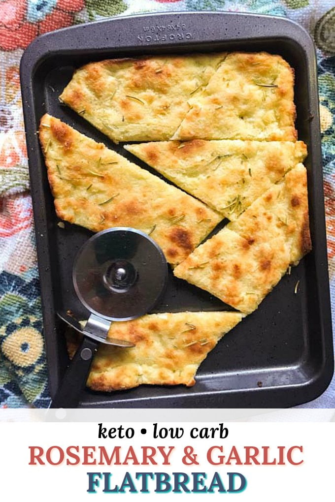 Easy Keto Fathead Flatbread Recipe With Rosemary & Garlic