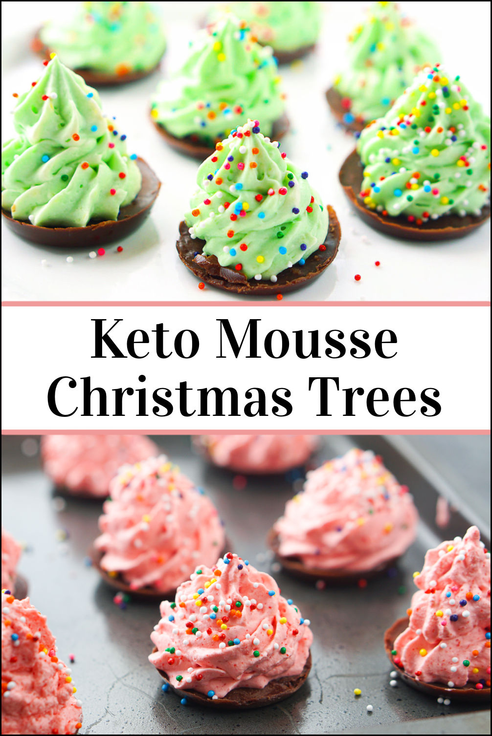 Keto Mousse Recipe for Tasty Christmas Trees - just 15 minutes to make!