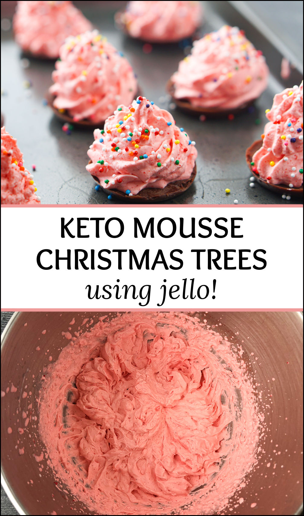 Keto Mousse Recipe for Tasty Christmas Trees - just 15 minutes to make!