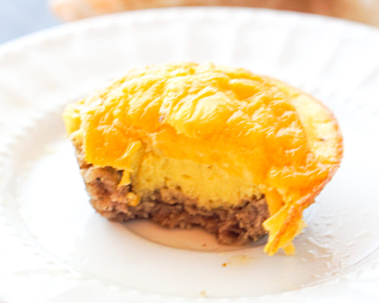 Keto Breakfast Cups with Sausage and Egg - low carb breakfast on the go!