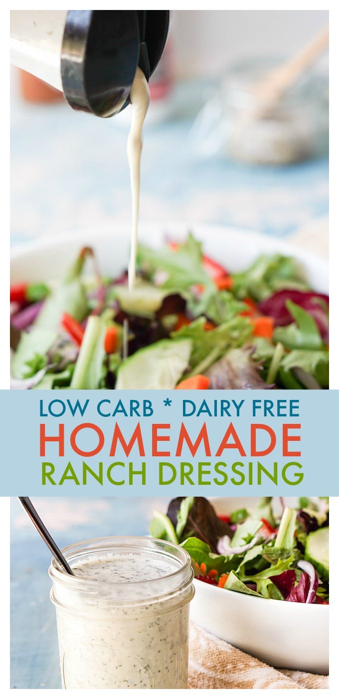 Dairy Free Homemade Ranch Dressing - Low Carb Too! | My Life Cookbook