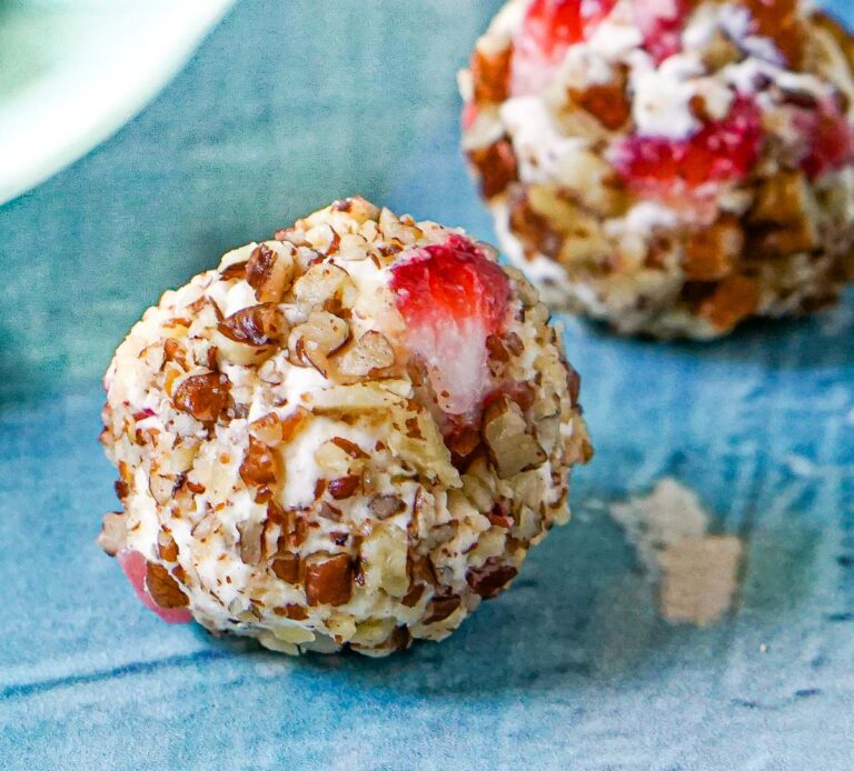 Strawberry Keto Cheesecake Bites Recipe | no bake keto dessert!