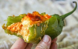 Buffalo Breakfast Stuffed Hatch Chile Peppers Recipe (Low Carb)
