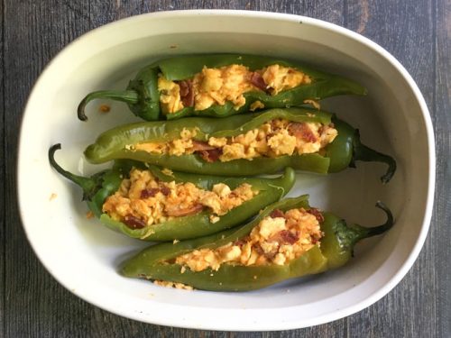 Buffalo Breakfast Stuffed Hatch Chile Peppers Recipe (Low Carb)