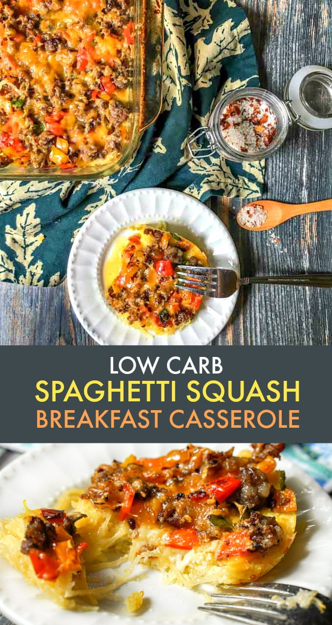 Spaghetti Squash Low Carb Breakfast Casserole - for lunch or dinner too!