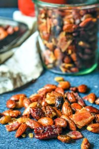 Maple Bacon Roasted Nut Mix - A Low Carb Snack Mix! | My Life Cookbook