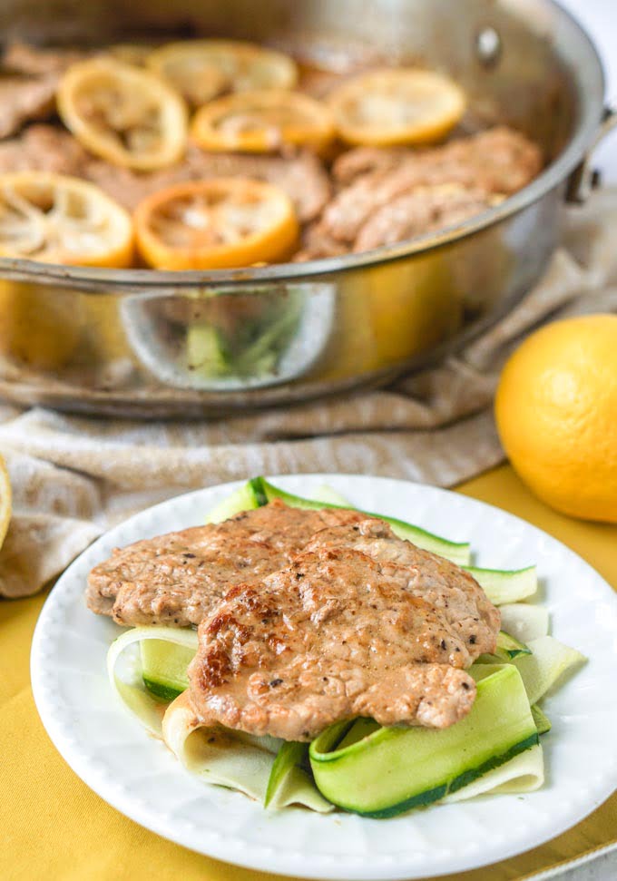 Easy Lemon Butter Pork Tenderloin - a low carb skillet dinner!