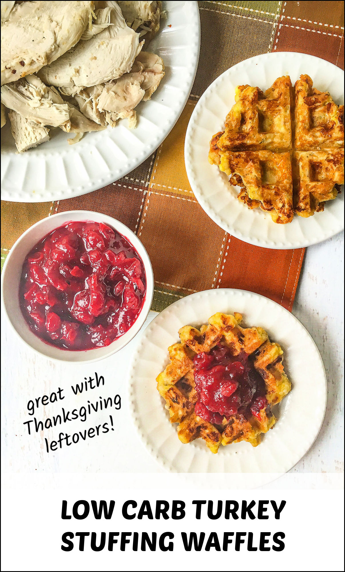 Keto Stuffing Waffles using Turkey & Thanksgiving Leftovers (gluten free!)