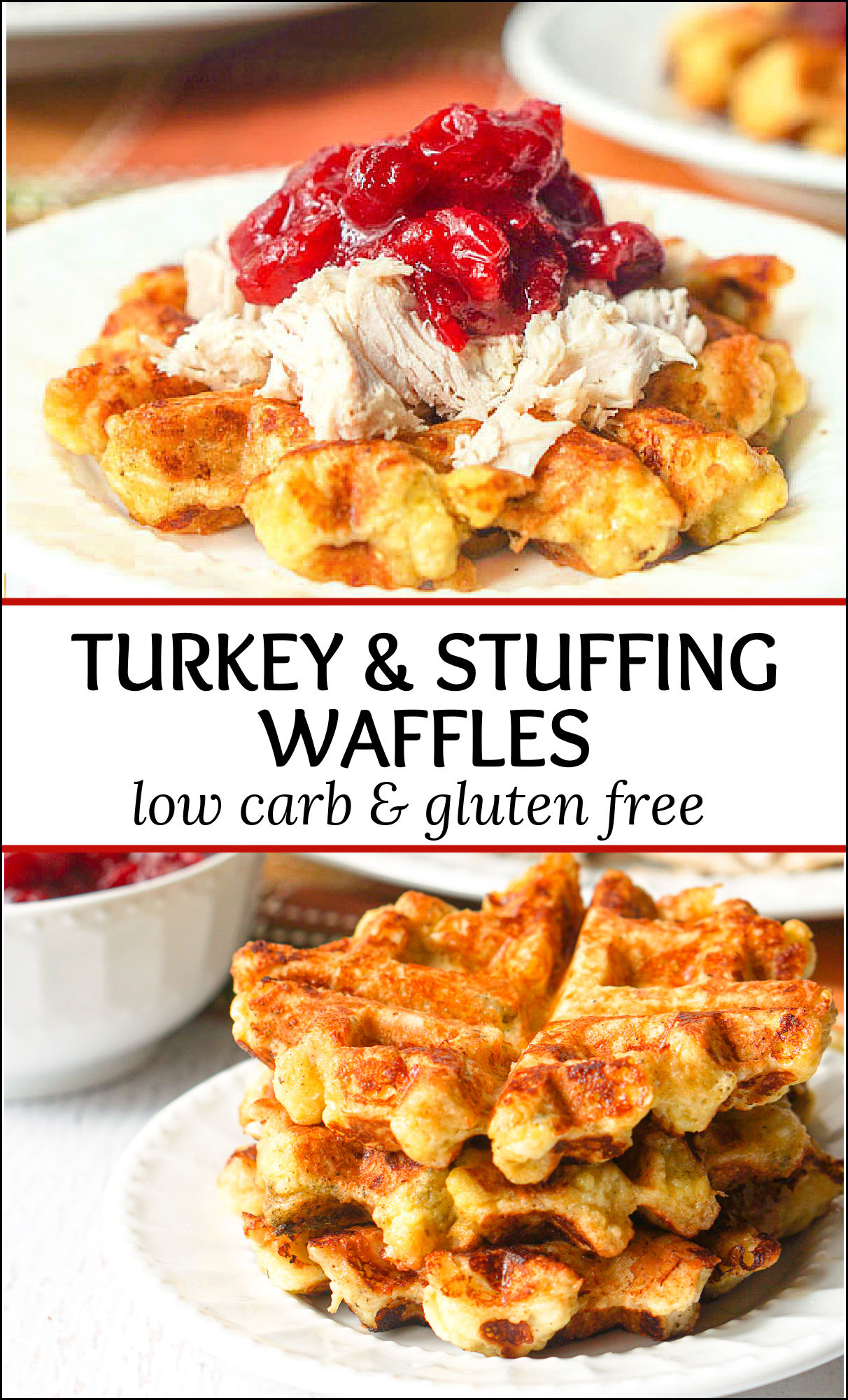 Keto Stuffing Waffles using Turkey & Thanksgiving Leftovers (gluten free!)