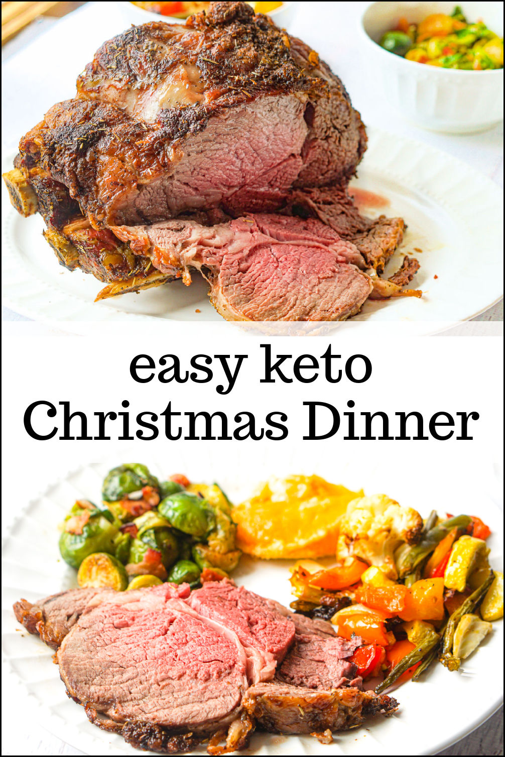 Keto Christmas Dinner with Prime Rib - easy low carb side dishes too!
