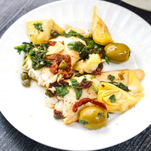 Low Carb Mediterranean Fish Recipe - My Life Cookbook - low carb ...