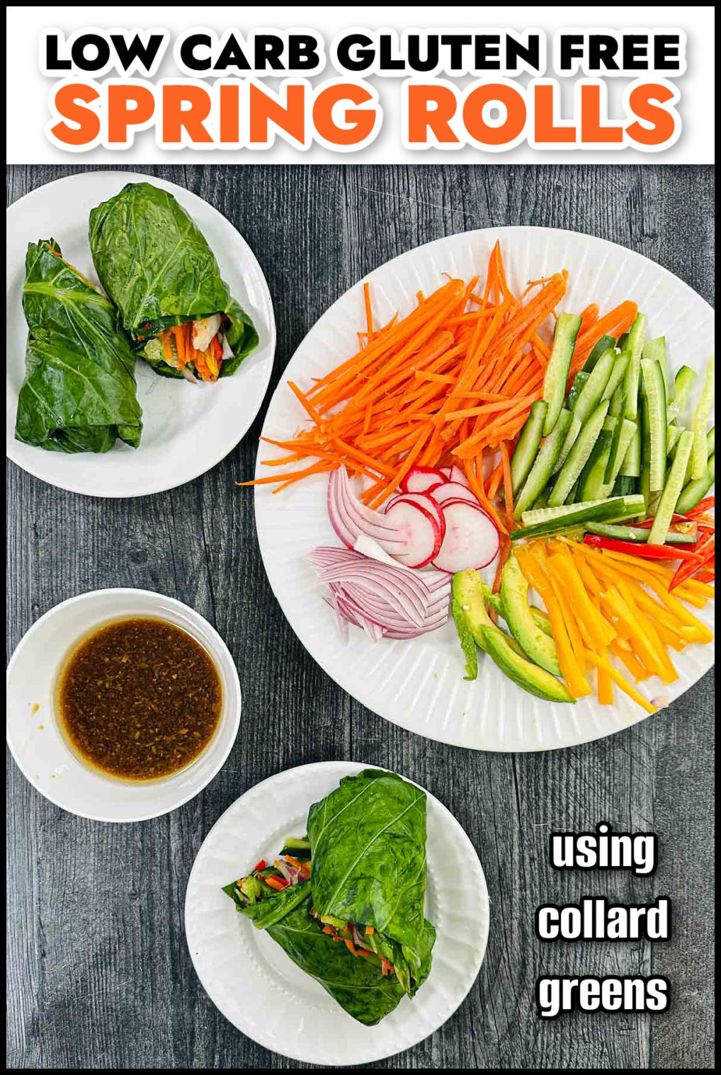 Keto Spring Rolls Recipe - easy low carb wraps with dipping sauce!