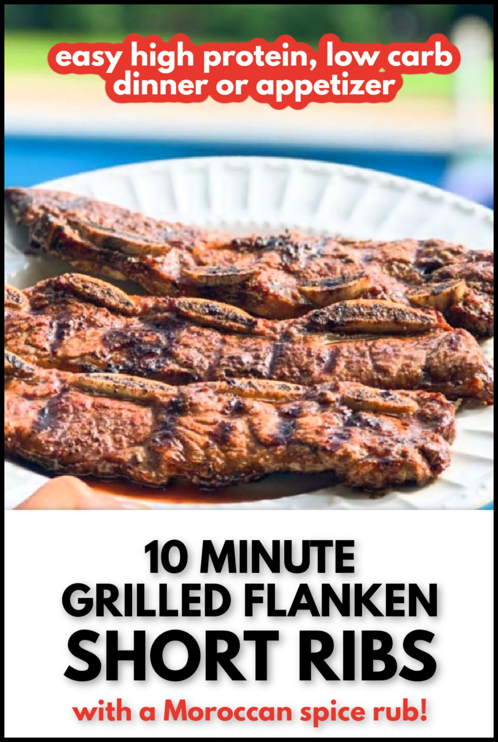 Grilled Short Ribs | easy high protein low carb meal in 10 minutes.
