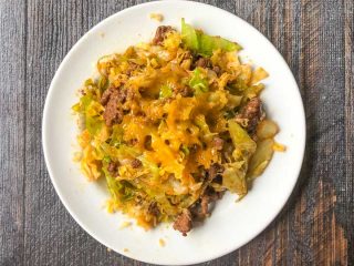 10 Minute Low Carb Dinner Of Ground Beef & Cabbage - 4 Flavors!