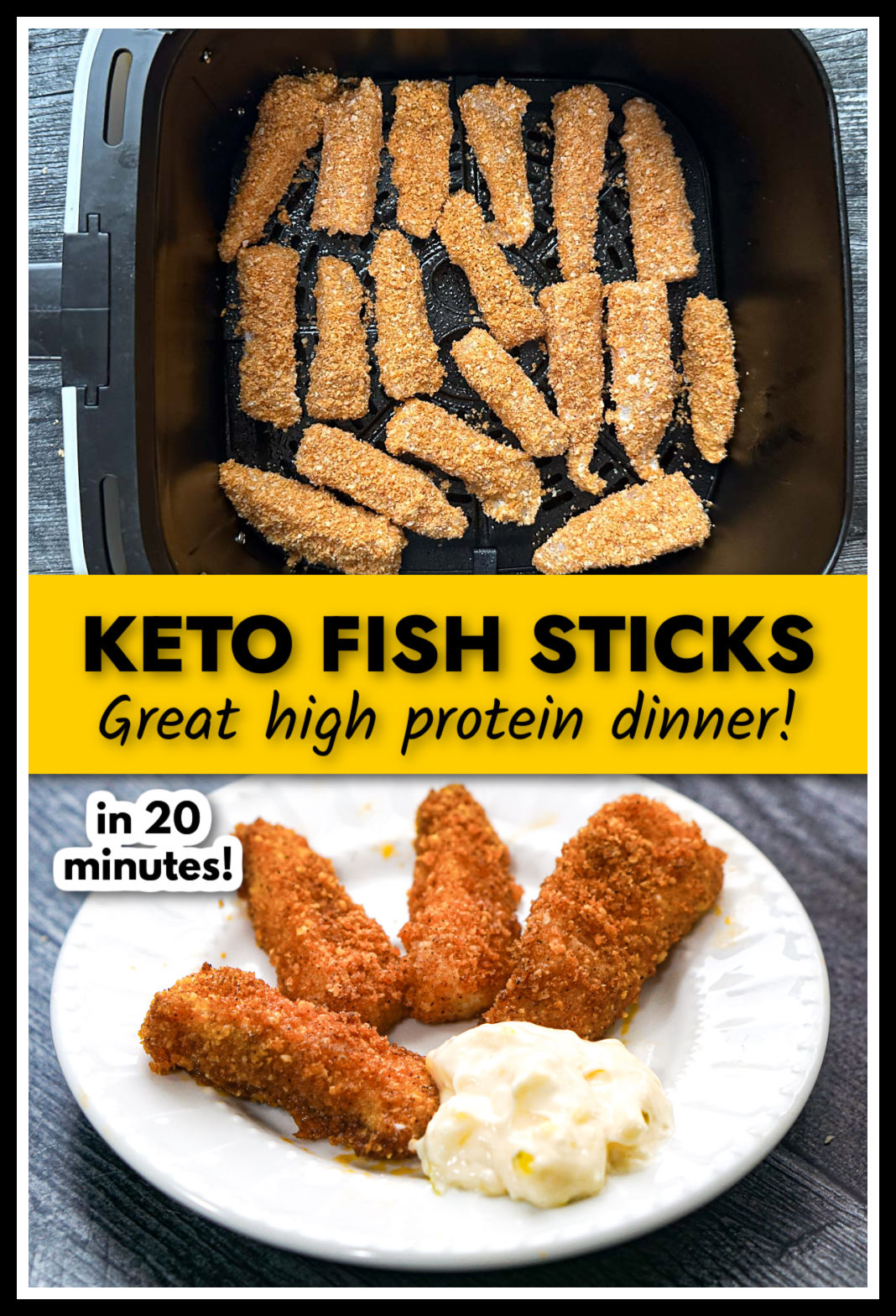 Keto Fish Sticks - 20 minute low carb and high protein dinner!