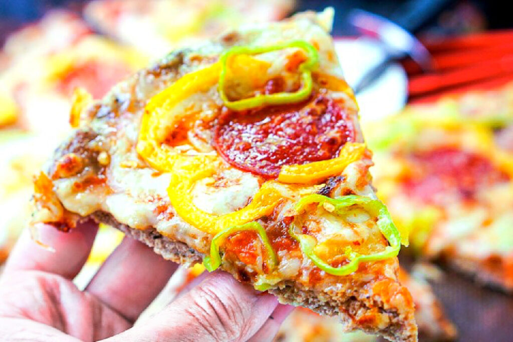 Ground Turkey Crust Pizza Recipe | keto meatza made with turkey
