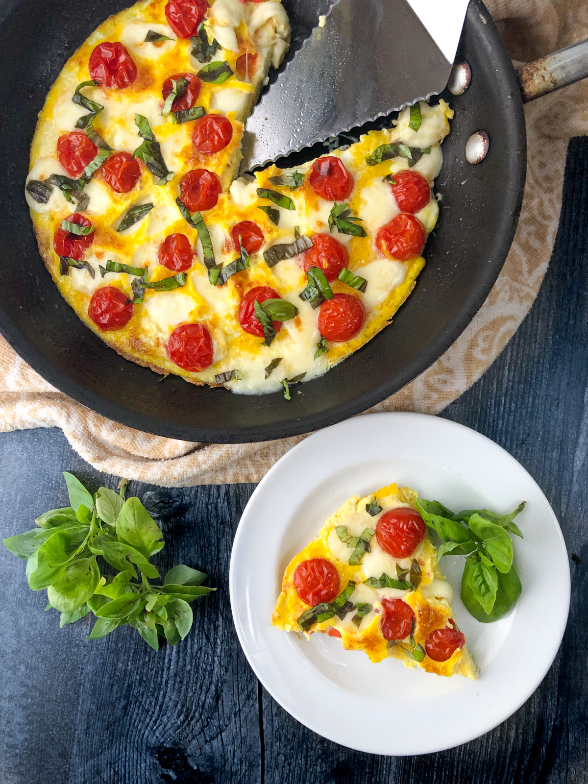 Keto Caprese Omelet Recipe Easy Low Carb Breakfast Fresh Basil